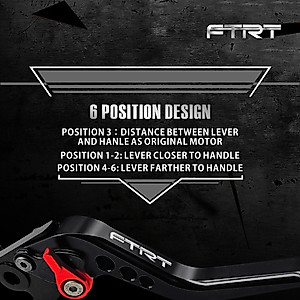 FTRT Short Brake Clutch Levers Compatible with GSXR600 1997-2003/ GSXR750 1996-2003/ SV650 2016-2021/ DL650 2011-2021/ GSR750 GSXS750 2011-2016/ GSXR1000 2001-2004/ TL1000S 1997-2001,Black
