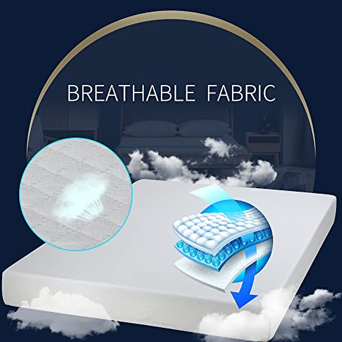 Sentiment Memory Foam Mattress 8 inch Gel Mattress Cool Sleep Pressure Relief Medium Firm Mattresses CertiPUR-US Certified/Bed-in-a-Box/Pressure Relieving (Queen)