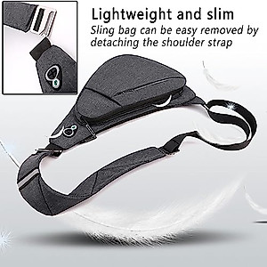 CAISANG Small Sling Bag Men Crossbody Bag Shoulder Backpack Hiking Daypack Women Anti-Thief Personal Pocket Casual Chest Bag for Travelling Hiking Outdoor Sport