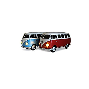 BRISA VW Collection - Volkswagen Samba Bus T1 Camper Van Portable Bluetooth Speaker, Wireless/Cordless with Great Sound Quality & Unique Design (Scale: 1:20 / Blue & White)