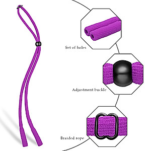 VOOGLASS Glasses Strap(6 PCS) Sports Eyeglass Strap,Adjustable Sunglasses Lanyard Neck Holders Cord Retainer for Men Women