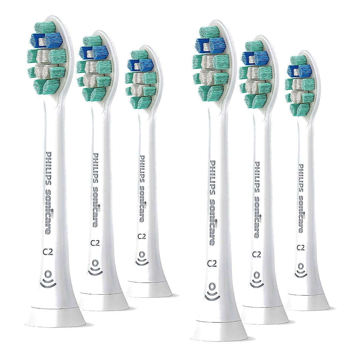 Philips Sonicare HX9023/65 (6 Pack) Replacement Brush Heads with Advanced Sonic Technology and BrushSync Mode - (6 Pack)