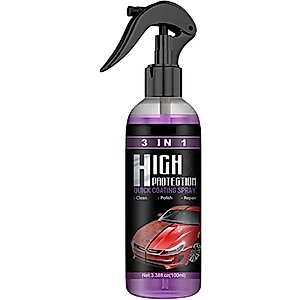 100ml Quick Coat Ceramic Coating Car Wax, 3 In 1 High Protection Quick Car Ceramic Coating Spray, Car Scratch Nano Repair Spray