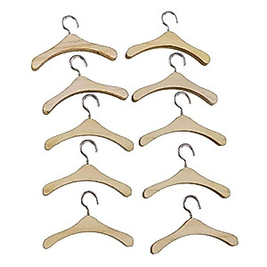 Esquirla 2X Wooden Clothes Hangers with Hook for 18" Doll 2cm