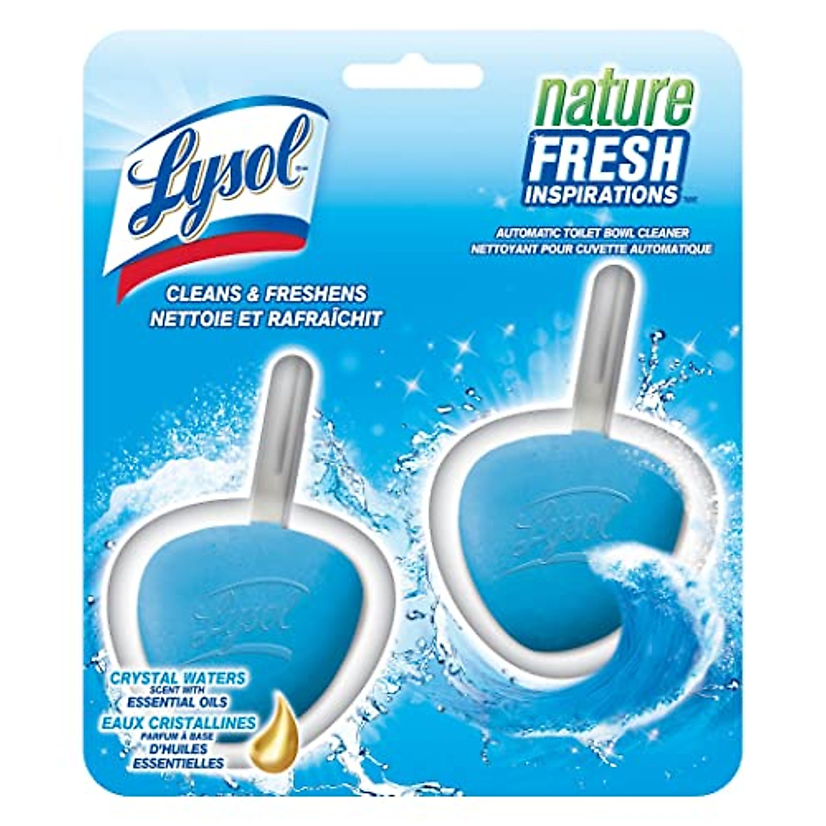 Lysol Automatic In-The-Bowl Toilet Cleaner, Cleans and Freshens Toilet Bowl, Atlantic Fresh Scent, 8 Count (Pack of 4)