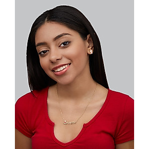 Disney Winnie the Pooh Custom Jewelry - Flash-Plated Name Necklace Personalized - Classic Pooh Bear Customized Name Pendant, Flash Plated