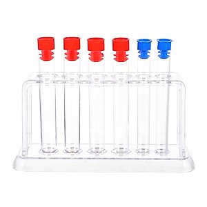 2 Sets Test Tube Rack Toy Containers with Lids Containers for Beads Test Tube Holder Lab Toy Storage Shelves Plastic Container with Lid Plastic Tube Holder Student Glass