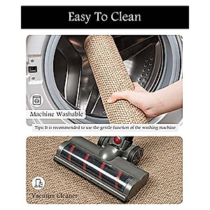 MontVoo Kitchen Rugs and Mats Washable [2 PCS] Non-Skid Natural Rubber Kitchen Mats for Floor Runner Rugs Set for Kitchen Floor Front of Sink, Hallway, Laundry Room 17"x30"+17"x47" (Oats)