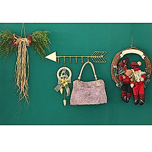 Retrome Decorative Gold Arrow Coat Hooks Wall Mounted - 23.6" Metal Coat Hanger Rack with 6 Hooks - Heavy Duty Key Hat Holder for Entryway