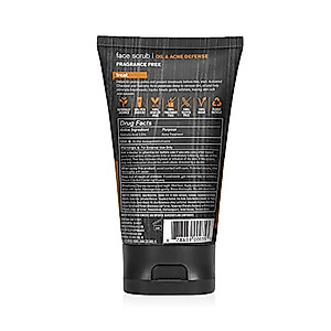 Every Man Jack Activated Charcoal Oil and Acne Defense Face Scrub for Men - Exfoliate Away Dry, Dead Skin, and Deep Clean to Remove Dirt and Oil with Natural Jojoba Beads - 4.2oz - 2pack