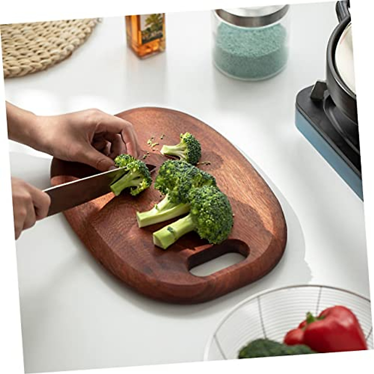 RORPOIR Dinner Plate Set Small Wooden Cutting Board Wooden Cutting Boards Fruit Cutting Board Dish Dryer Wooden Chopping Block Choppinng Block Cutting Block for Kitchen Wood Chopping Board