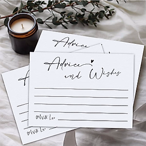 30 Pieces Advice and Wishes Cards, Minimalist Wedding Advice Cards, 4x6 Inches Advice Card, Wedding Registry Ideas, Advice Cards for Bridal Shower, Baby Shower, Newlyweds, Graduate-A23