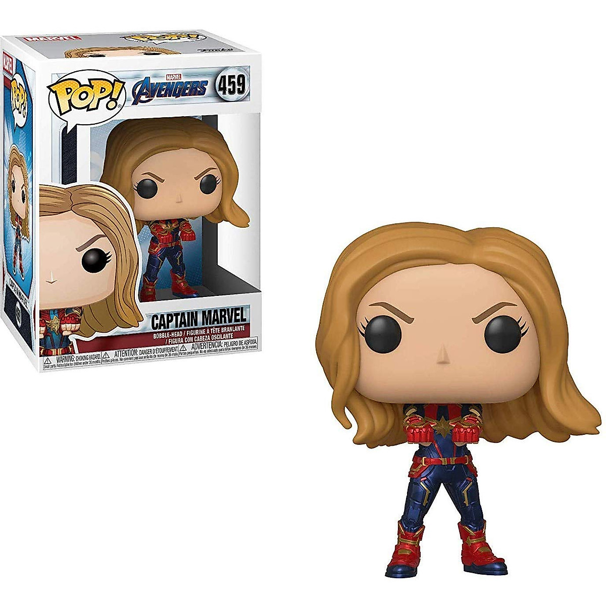 Marvel: Avengers Endgame - Captain Marvel Funko Pop! Vinyl Figure (Includes Compatible Pop Box Protector Case)