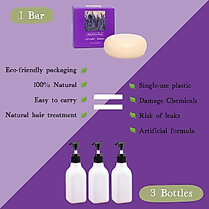 Adirondack Fragrance & Flavor Farm ADK Balsam Lavender Shampoo Bar for Oily Hair & Sensitive Scalp, Essential Oils, Sulfate-Free Plant-Based Vegan & Eco Friendly Solid Hair Cleanser, 2.5 Oz, 70 grams