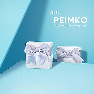 PEIMKO Sterling Silver Double Layered Choker Necklace for Women, Rose Gold Plated Silver Rosary Layered Necklaces Gift for Women