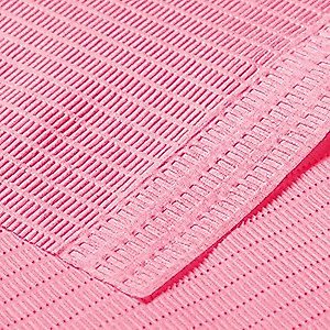 JMU Pink Dental Bibs (125 Pcs), Disposable Patient Bibs 13" x 18", 3 Ply Waterproof Tattoo Bibs Nail Paper Towels Tray Covers