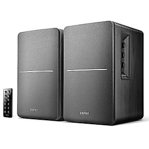 Edifier R1280DB Powered Bluetooth Bookshelf Speakers - Optical Input - Wireless Studio Monitors - 4 Inch Near Field Speaker - 42w RMS - Black (Renewed)