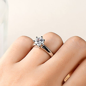 Ouslier 925 Sterling Silver Personalized Birthstone Infinity Name Ring with Engraving Inside (Silver)