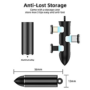 YKZ 60W USB C Magnetic Charging Cable 2Pack with Extra Magnetic Type C/MicroUSB and i-Product Tips
