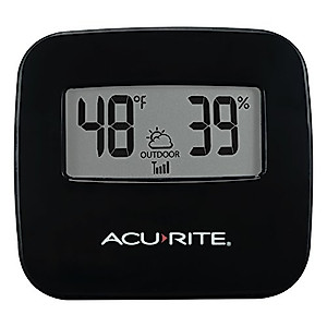 AcuRite 02097M Wireless Indoor/Outdoor Thermometer with Humidity Sensor , Black