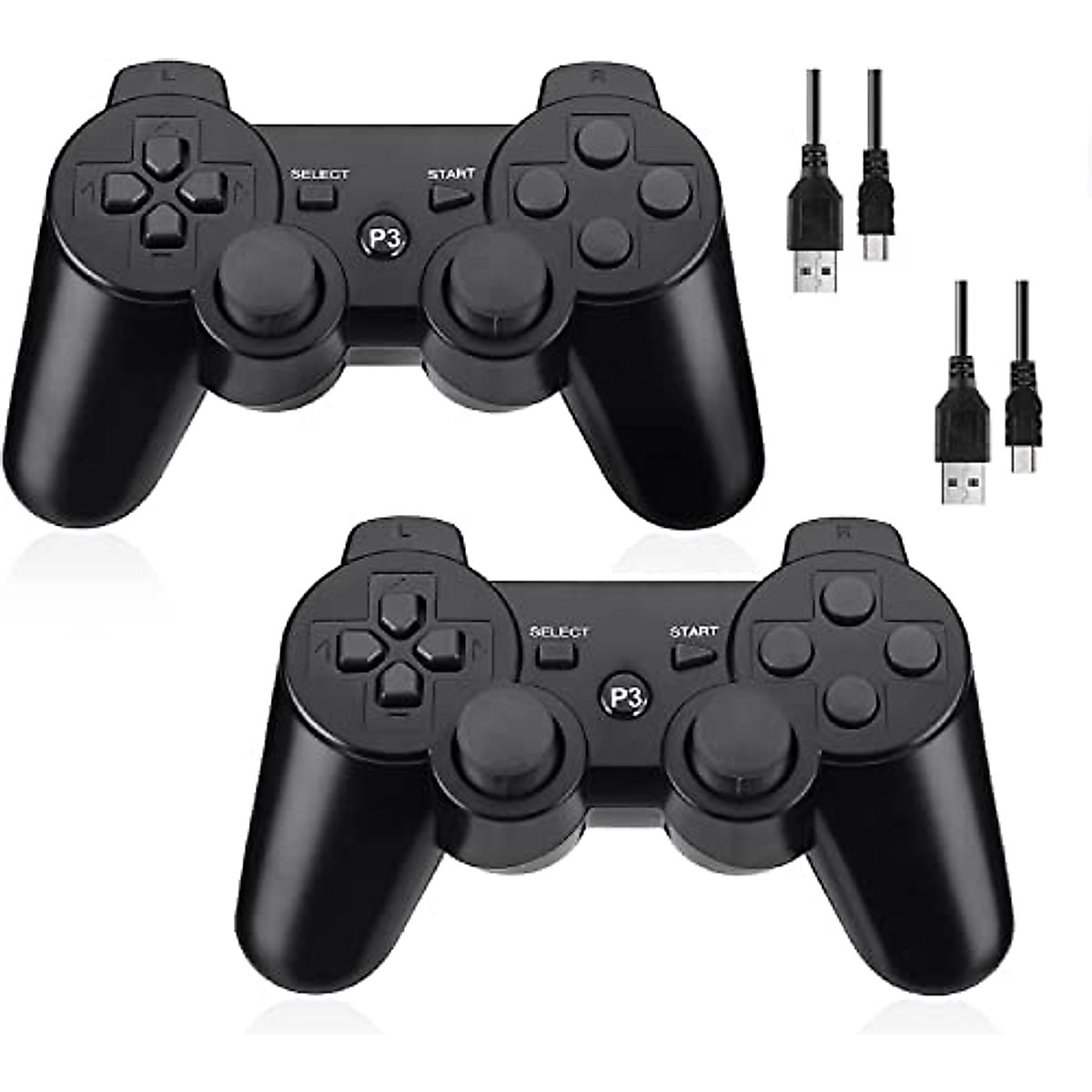 Prodico Wireless Controller for PS3,Double Shock Rechargeable Analog Controller for PS3 2 Pack