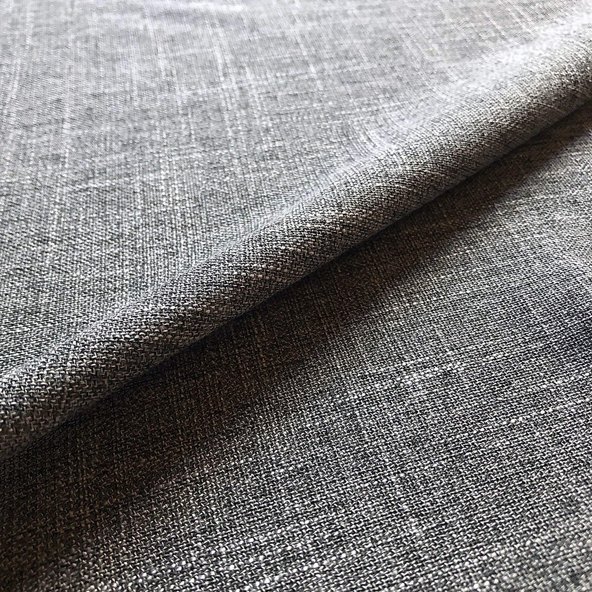 Gray Menswear Light Semi-Sheer Linen Upholstery Fabric 54" by The Yard