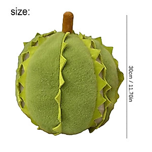 Vlrbfl Creative Detachable Durian Plush Toy, New Cute Durian Plush Toy, Creative Detachable Fruit Durian Plush Toy, Durian Plush Pillow, Soft Durian Stress Relief Toys