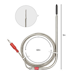 Inkbird Replacement Colored Probe 4-Pack Kit Only Compatible with IBT-4XS/IBT-6XS Meat Thermometer, Ultra Accurate & Fast Up to 572°F/300°C （Only for IBT-4XS/IBT-6XS Thermometer）