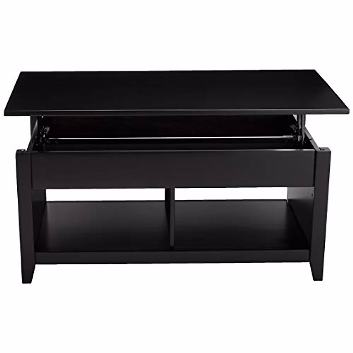 Amazon Basics Lift-Top Storage Rectangular Coffee Table, Black, 40 in x 18 in x 19 in