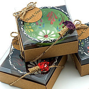 giftupstore Wedding Favors for Guest Bulk, 16 Set of Ceramic Bowls for Bridal Shower Gifts, Mexico Favors for Wedding