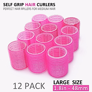 Jumbo Size Hair Roller sets, Self Grip, Salon Hair Dressing Curlers, Hair Curlers, 2 size 24 packs