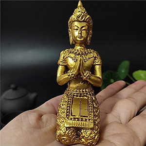 Buddha Statue Buddha Statue Decoration Gold Ganesha Thailand Figurines Meditation Sculpture for Home Garden Ornaments Crafts Meditating Buddha