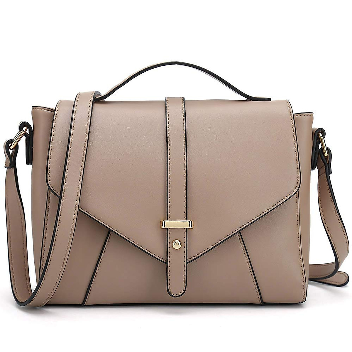 Ladies Designer Purses Cross Body Handbags Trendy Bags for Women Shoulder Bags (Khaki)