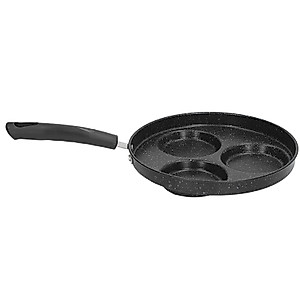 Cyrank Cast Iron 3 Cups Non-Stick Omelet Pan, Electric Stovetop Compatible, Easy to Clean