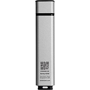 DataLocker Sentry K350 16GB Encrypted USB Flash Drive Keypad, Easy Screen Guided Setup AES 256, TAA Compliant Ruggedized Mil-Std 810-G, IP68 OS Independent, USB-A, FIPS 140-3 Level 3 Pending