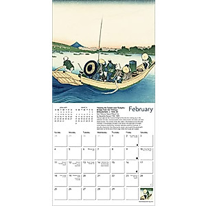 Japanese Woodblocks Mini Wall Calendar 2024 (Art Calendar)
