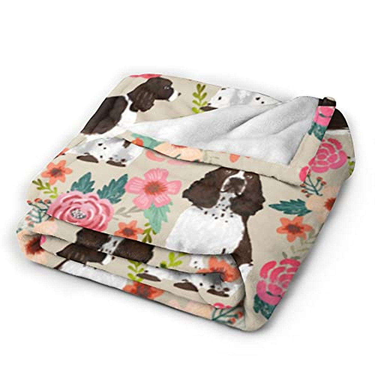 English Springer Spaniel Throw Blanket Luxury Throw Blanket Ultra-Soft Micro Fleece Blanket Perfect for Fall Winter and Spring