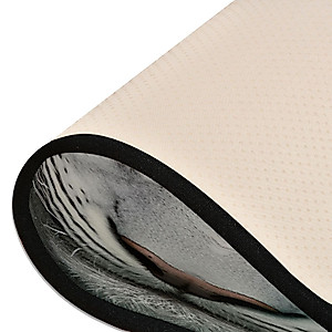 xigua White Tiger with Green Eyes Non-Slip Runner Rug Area Rug Washable Rectangle Rug for Bedroom Living Room Bathroom Hallways Home Decor 72x24 Inches#261