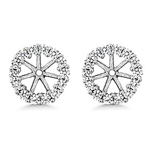 Gem Stone King 925 Sterling Silver Earring Jackets for 5MM Round Studs For Women