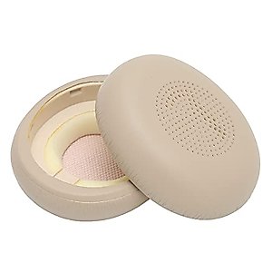 plplaaoo Headphone Pads,Headphone Replacement Ear Pads,Headphone Cushion Replacement Soft Protein Leather Memory Foam Noise Isolation Ear Cushion for Jabra Elite 45h Headphones(Gold)