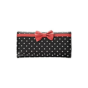 Dancing Days Carla 50's Vintage Style Polka Dot Wallet - Black