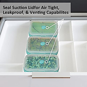 Silicone Lunch Box, Heebyoo 4 Pack Collapsible Food Storage Containers with Lids, Bento Lunch Boxes, Leftover Meal box For Kitchen, BPA Free, Microwave and Freezer Safe, Foldable Thin box Design