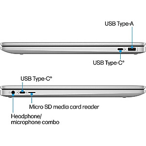 HP Chromebook Laptop Student Business (2023 Model), 15.6" HD Display, Quad-Core Intel N200 Processor (Upto 3.7GHz), 8GB RAM, 64GB eMMC, HD Webcam,WiFi, UHD Graphics, Chrome OS+HubxcelAccessory