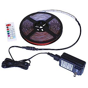 Commercial Electric 24 ft White & Multicolor (RGB+W) Indoor/Outdoor LED Tape Light w/Remote