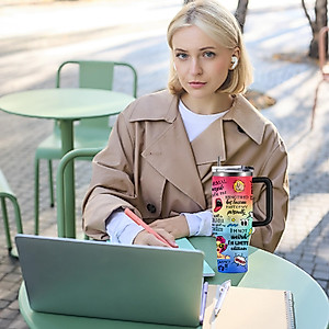 WWHSAI Sarcastic Gifts For Women - Multicoloured Snarky Quotes Travel Tumbler Coffee Mugs 40oz For Women Adult Humor, Funny Girl Gifts Cup, Birthday Sarcasm Gift For Friend Bestie Mom Coworker