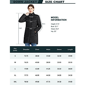 ANOTHER CHOICE Women Lightweight Down Jacket Winter Puffer Jacket with Hood, Black, Medium