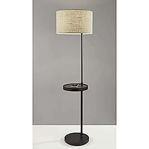 Adesso Oliver Wireless Charging Shelf Floor Lamp