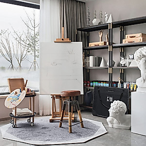 Professional Art Portfolio Bag with Detachable Shoulder Straps, Poster Board Large Storage Bag, Art Portfolio Folder for Artwork for Artists and Students