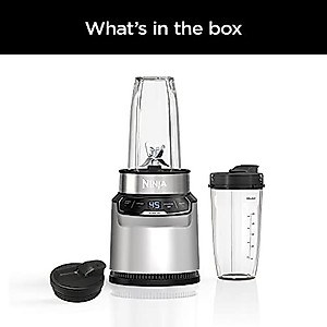 Ninja (BN401) Nutri Pro with Auto-iQ, 1100-Peak-Watt, Personal Blender, Cloud Silver (Renewed)