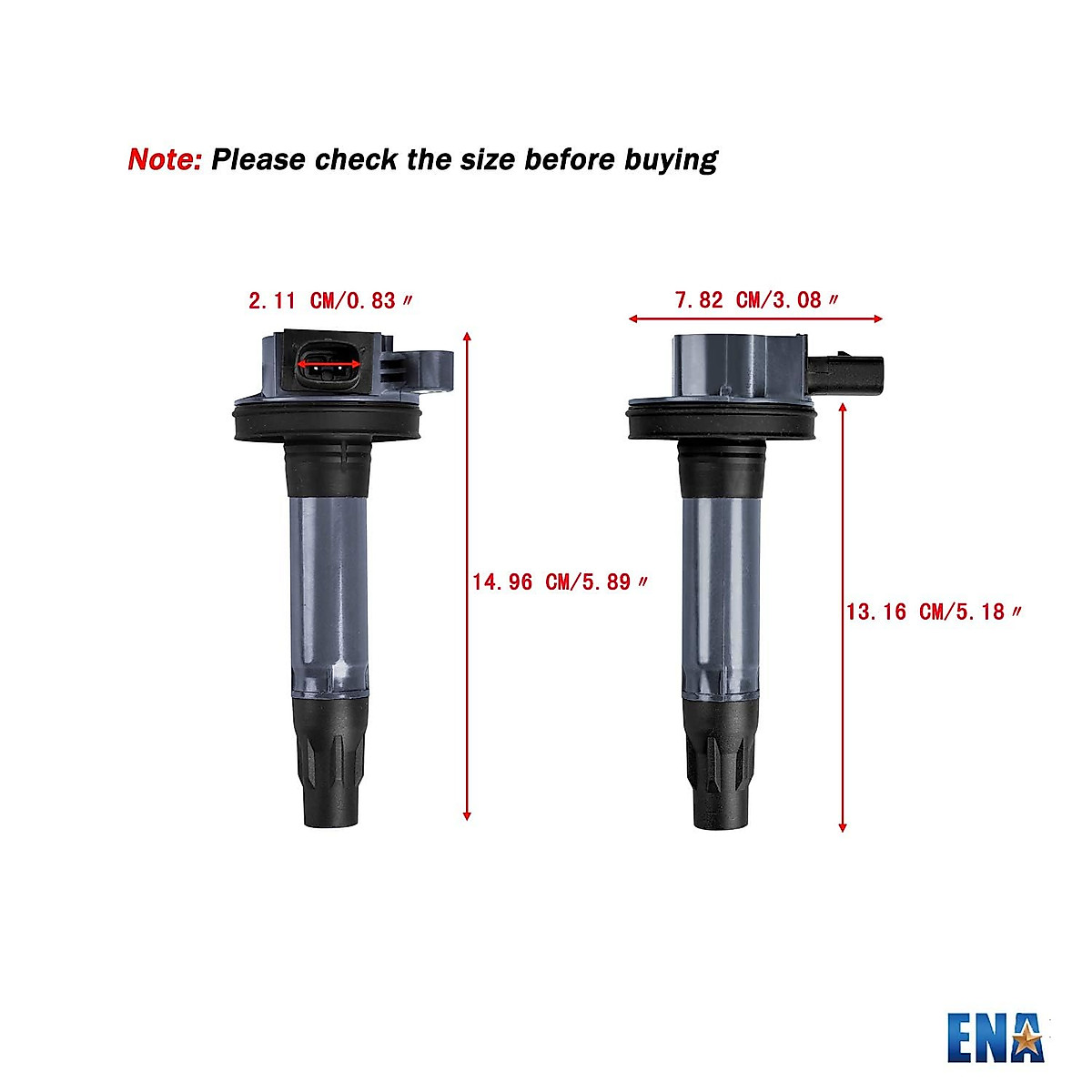 ENA Set of 6 Ignition Coil Pack and Platinum Spark Plug Compatible with Ford Lincoln Mazda Mercury Edge Flex Fusion Taurus MKS MKT MKX MKZ 6 CX9 Sable 3.5L 3.7L V6 Replacement for UF553 SP411